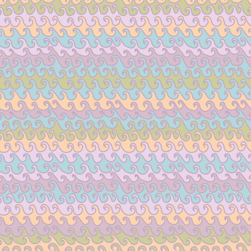 Wavy Strips Seamless Pattern Stock Vector - Illustration of pastel ...