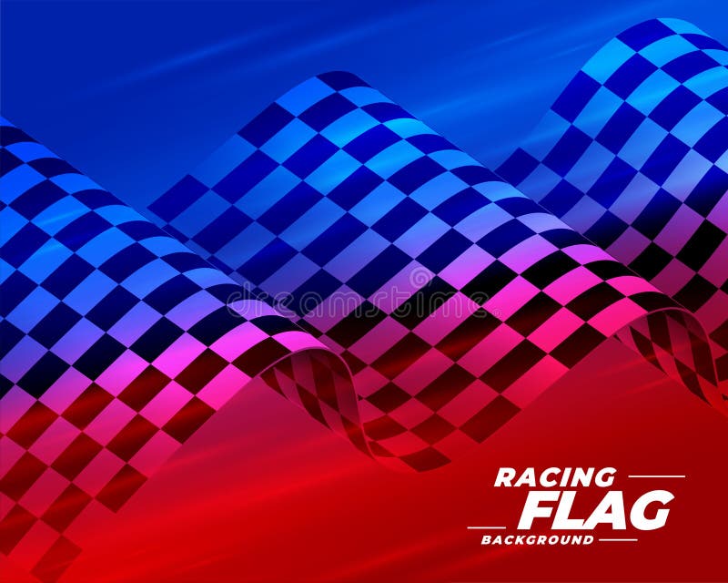 Wavy Style Black and White Racing Flag Background for Auto Sport Stock ...