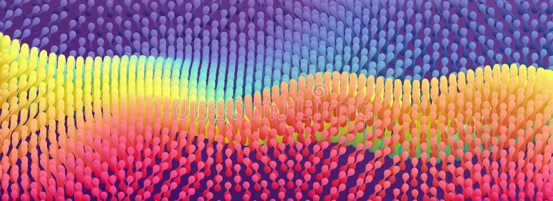 Wavy Surface with Dynamic Effect. Molecular Abstract Background. Layer ...