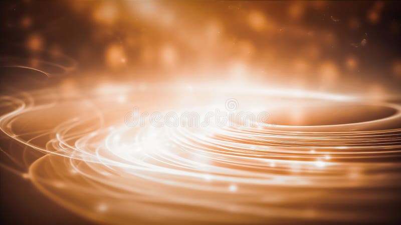 Wavy Surface with Glowing Particles Stock Illustration - Illustration ...
