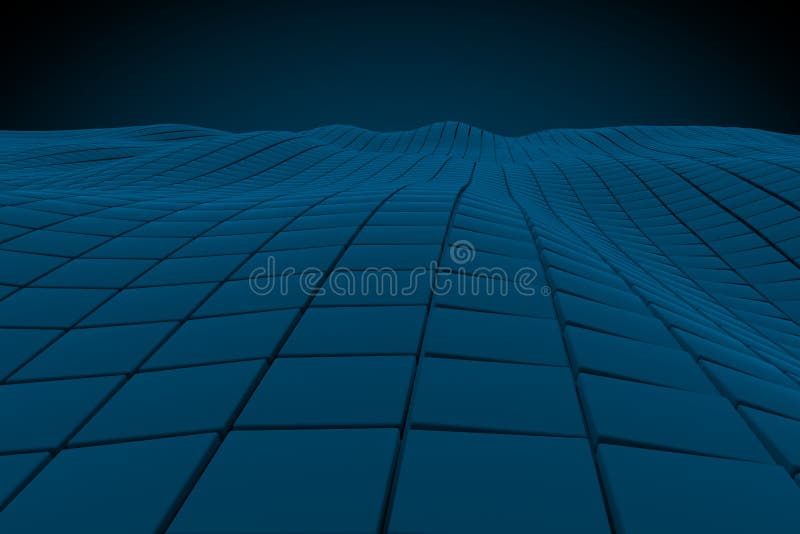 Wavy surface made of cubes stock illustration. Illustration of cube ...
