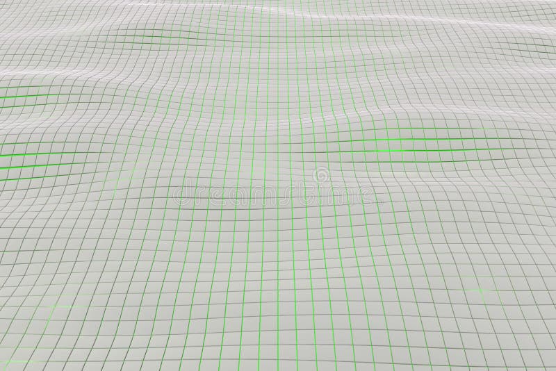 Wavy Surface Made of Cubes with Glowing Background Stock Illustration ...