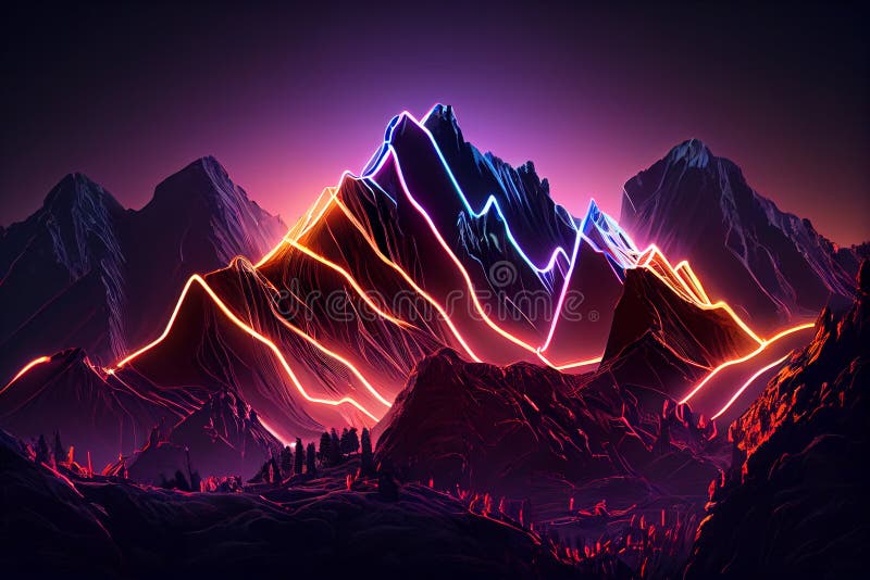 Wavy Surface with Vibrant Pattern. 3D Rendering Illustration Stock ...