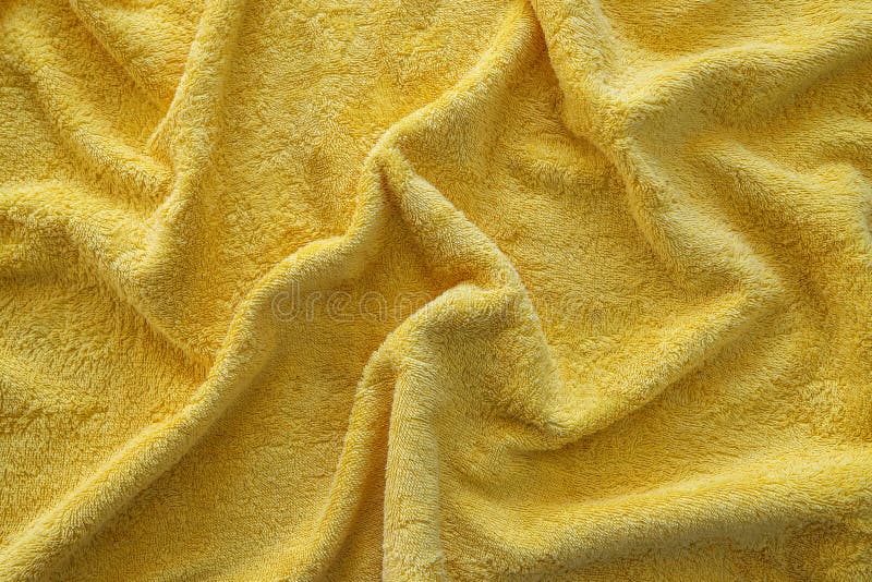 Wavy Surface of a Yellow Terry Fabric As an Abstract Background Stock ...