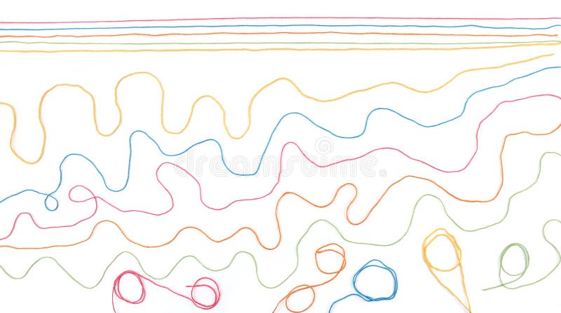 Set of Colorful Cotton Threads Isolated on White Background. Stock ...