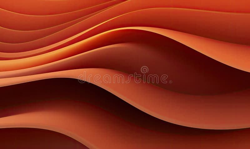 Wavy Tangy Tangerine: a Computer Generated Image with Vibrant, Flowing ...