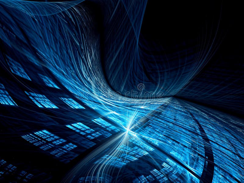 Wavy Technology Background - Abstract Digitally Generated Image Stock ...