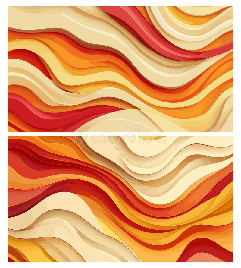 Wavy Texture Abstract Backgrounds. Multicolored Wave Lines Papercut ...
