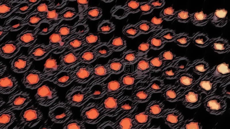 Wavy Texture of Black and Colored Circular Shapes on a Black Background ...