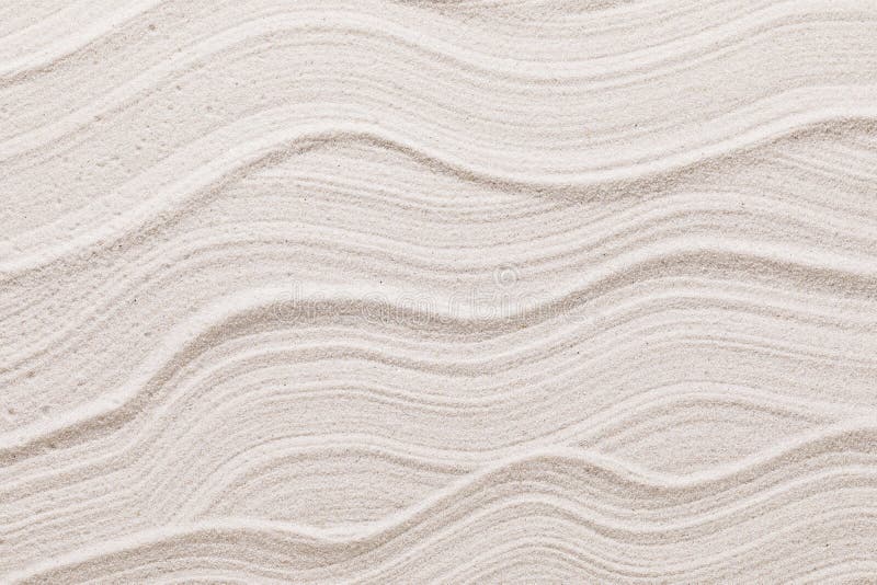 Wavy Texture of Light-colored Sand Stock Image - Image of marine, white ...