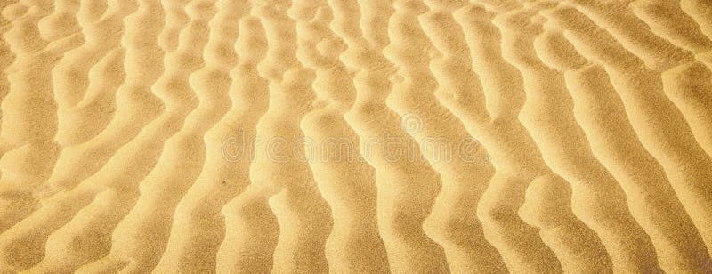 Golden Sand Ripples on the Beach Stock Photo - Image of coast, desert ...