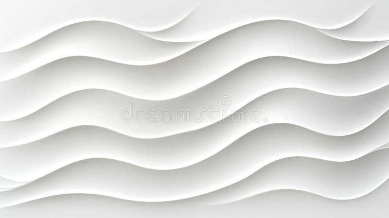 Wavy Textured Wall Design Featuring Smooth Curves in White Color ...