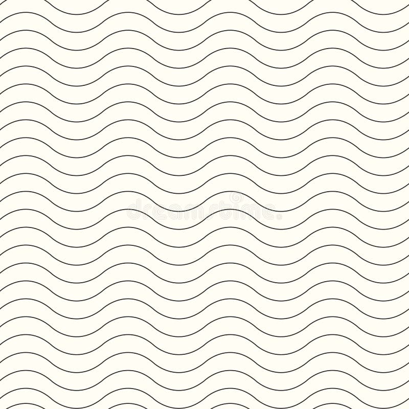 Wavy Thin Line Seamless Pattern. Vector Illustration Stock Illustration ...