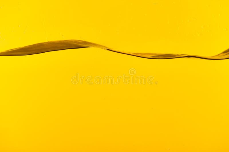Wavy Transparent Deep Water on Yellow Background. Stock Photo - Image ...