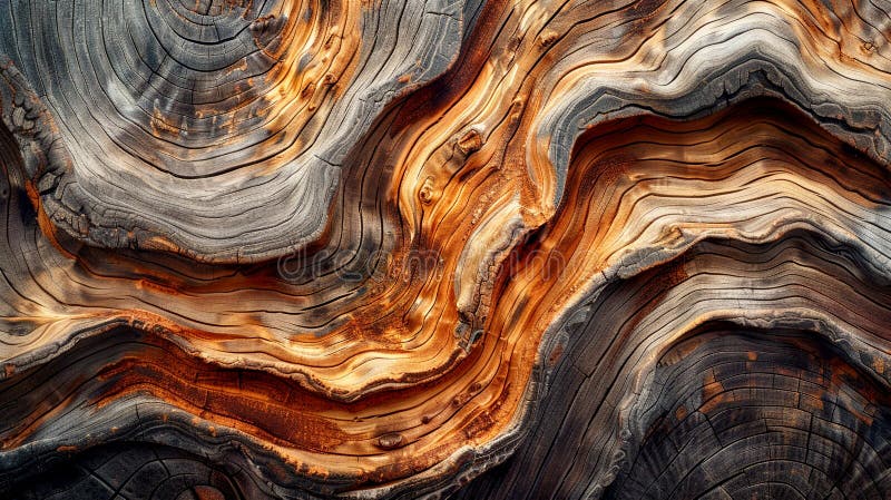 Wavy tree bark close-up stock illustration. Illustration of organic ...