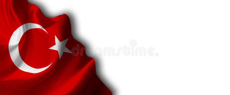 Wavy turkish flag banner stock illustration. Illustration of blank ...
