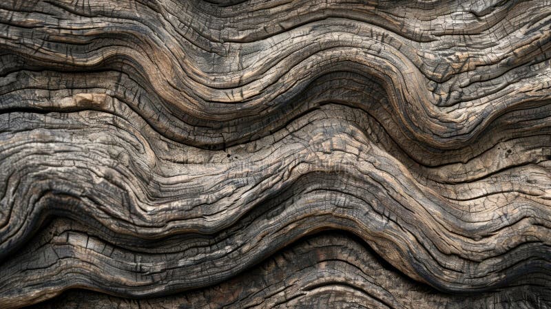 Wavy and Twisted Edges Resembling a Piece of Driftwood that Has Been ...