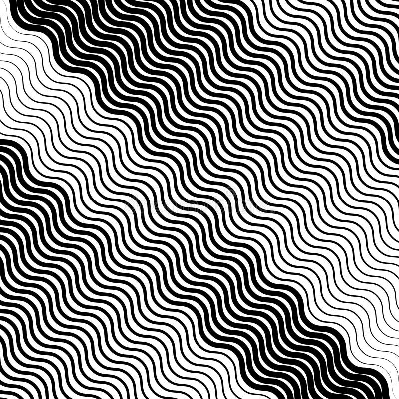 Wavy, Undulating Lines Geometric Monochrome Pattern. Slanted Lin Stock ...