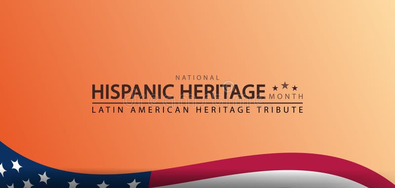 Wavy USA Flag Design for Hispanic Heritage Celebration Poster Stock ...