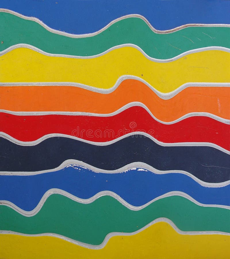 Wavy Vertical Wooden Planks in 6 Different Colors Stock Image - Image ...