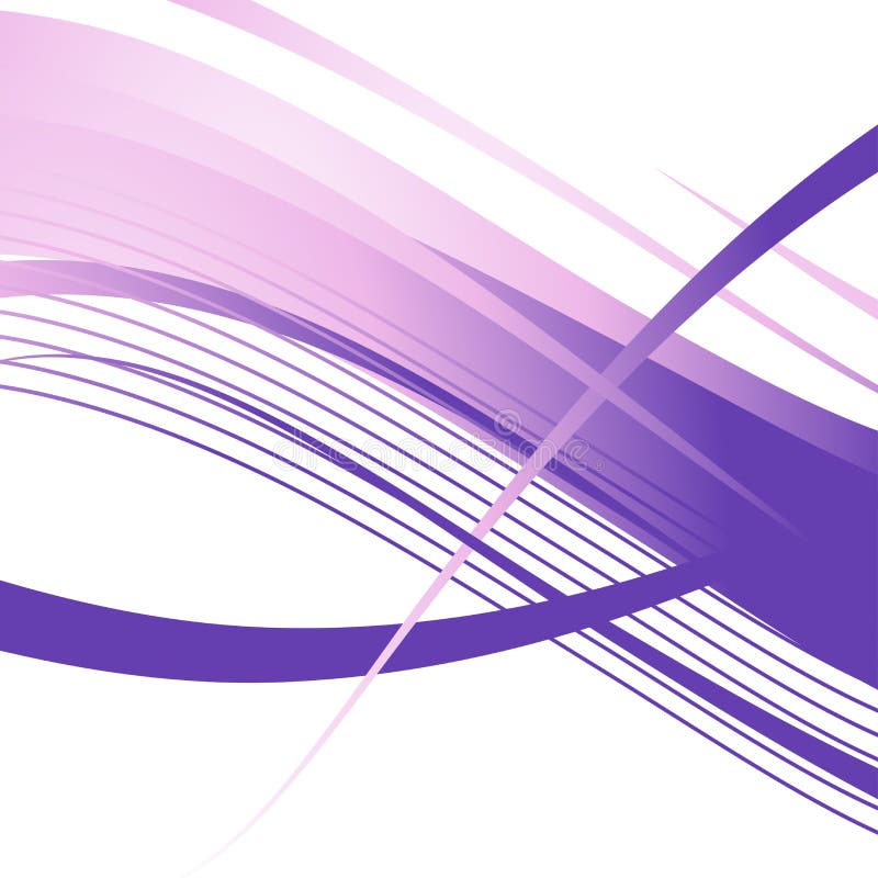 Wavy Violet Lines. Abstract Vector Background. Ready Template for Your ...