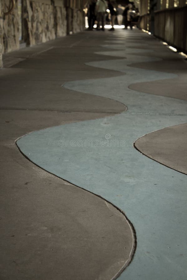 Wavy Walkway editorial stock photo. Image of information - 92186498