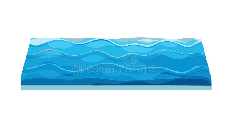 Wavy Water Surface Icon, Ocean or Pool Texture, Aquatic Motion, Vector ...