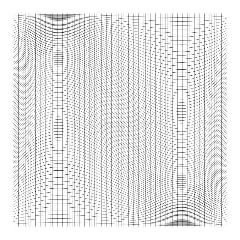 Wavy, Waving Grid, Mesh of Thin Lines. Squeeze, Stretch Distort Effect ...