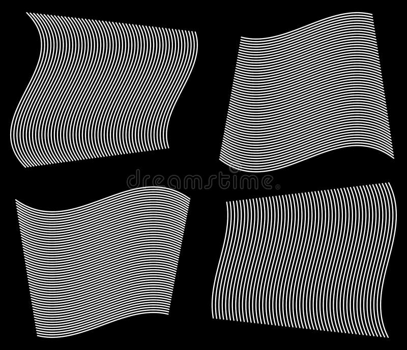 Wavy, Waving, Undulate Lines in Slight Perspective Stock Vector ...