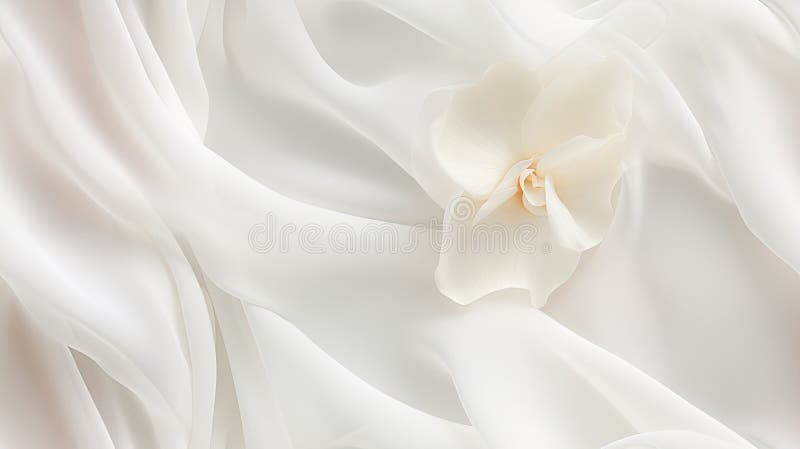 Wavy White Crepe Chiffon Elegantly Folded, Highlighting the Intricate ...