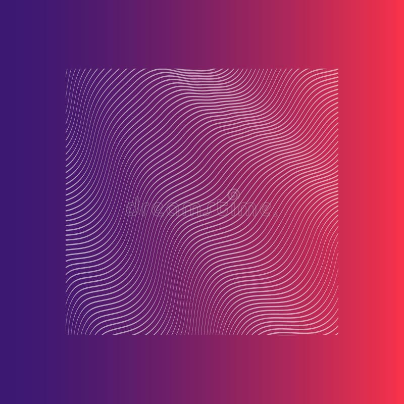 Wavy White Lines on Purple Background. Vector Illustration. Stock ...