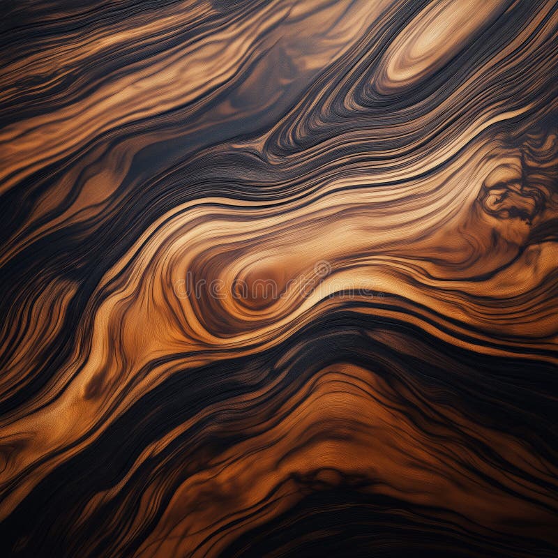 Wavy Wood Grain Forming an Abstract Pattern, Creating a Dark Wood ...