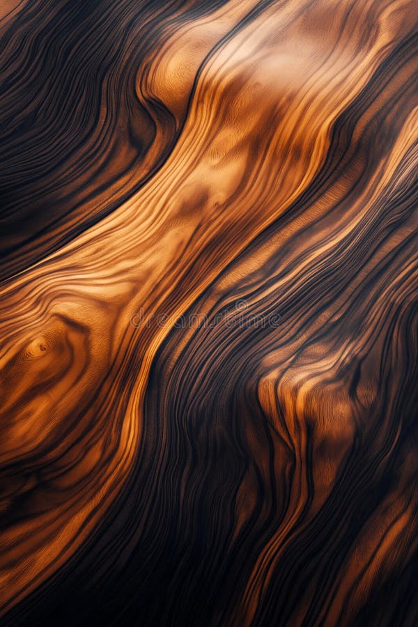 Wavy Wood Grain Forming an Abstract Pattern, Creating a Dark Wood ...