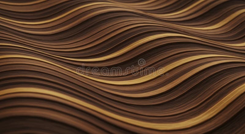 Wavy Wood Texture Background with Brown and Light Stripes Abstract ...
