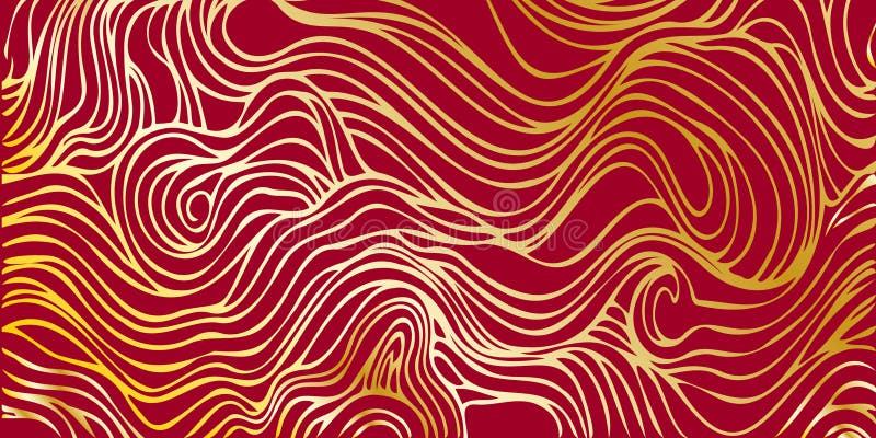 Wavy Wooden Gradient Line Pattern on Red Background . Stock Vector ...