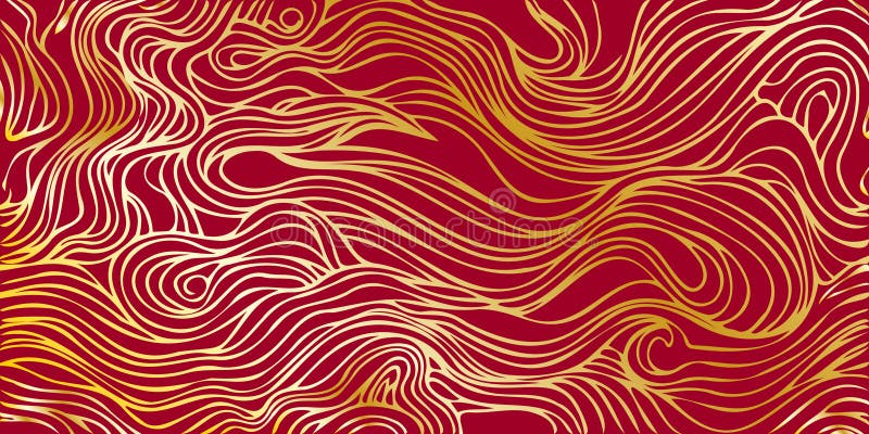 Wavy Wooden Gradient Line Pattern on Red Background . Stock ...