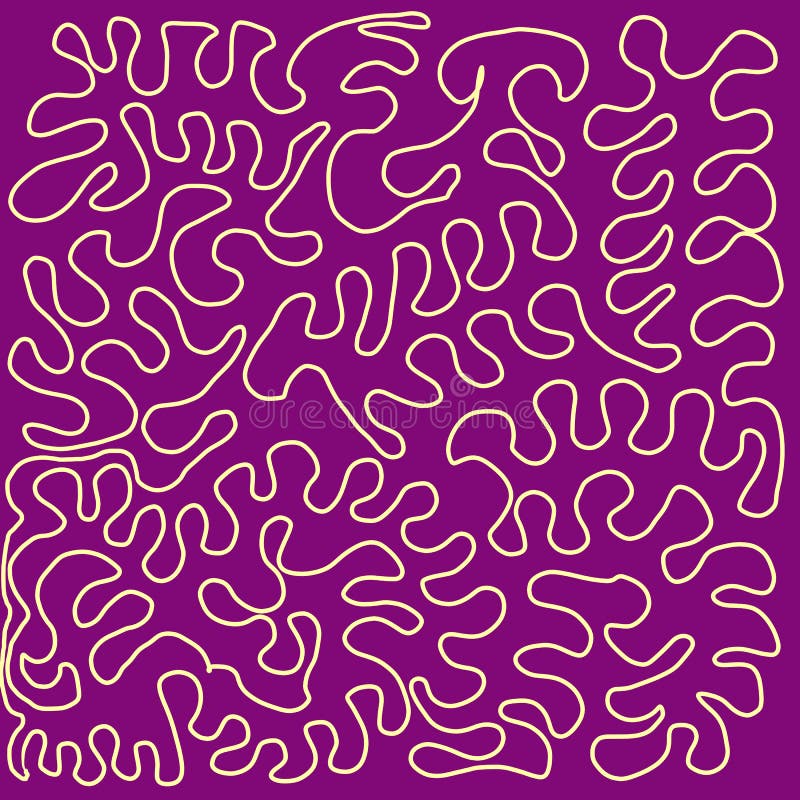 Wavy with Yellow Line Pattern with Abstract Design Stock Illustration ...