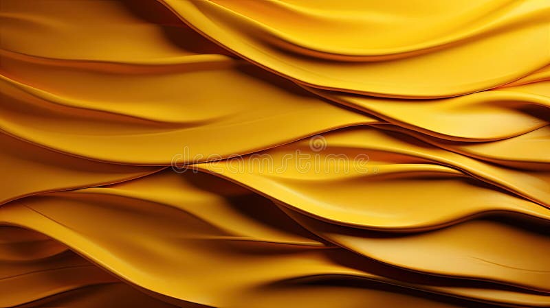 Wavy Yellow Wet Soft Oily Fabric Abstract Background AI Generative ...