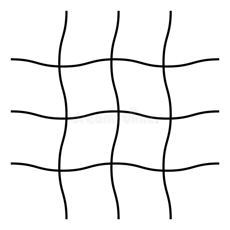 Wavy, Zig Zag, Criss Cross Grid Pattern Stock Vector - Illustration of ...