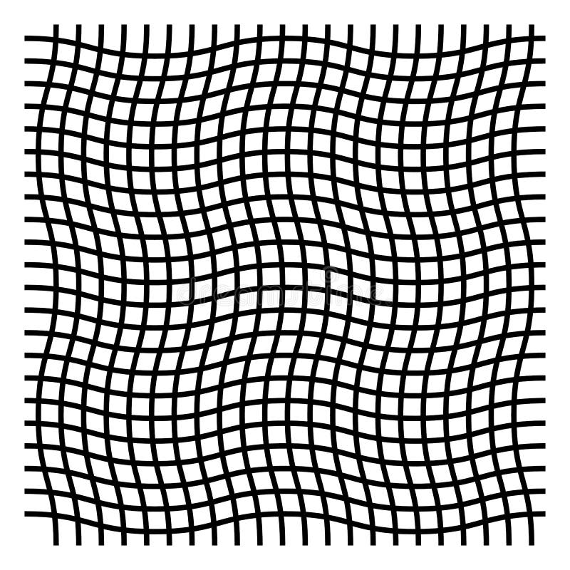 Wavy, Zig Zag, Criss Cross Grid Pattern Stock Vector - Illustration of ...