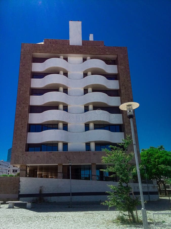 WAVY BALCONIES stock image. Image of vertical, street - 216706203