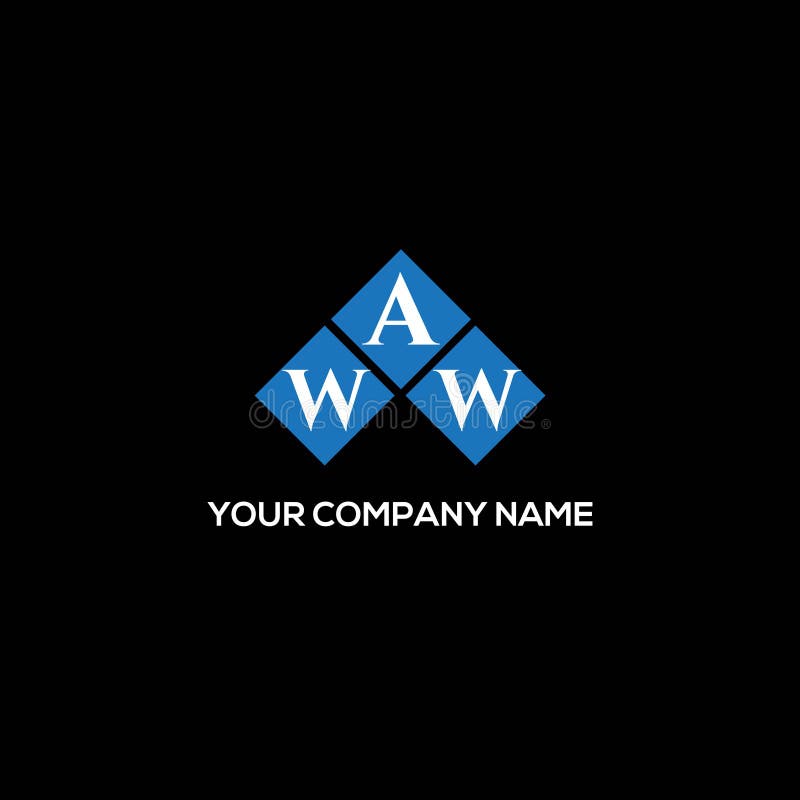 WAW Letter Logo Design on BLACK Background. WAW Creative Initials ...