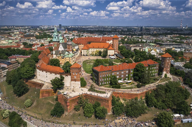 Wawel Castle in Krakow, Poland Stock Image - Image of boat, metropolis ...