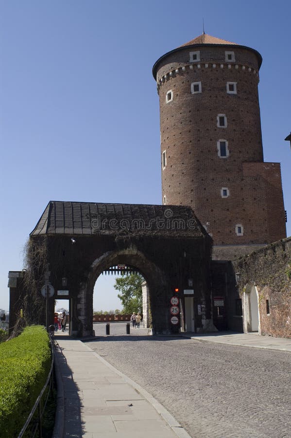 Wawel gateway stock image. Image of skyline, wawel, fforeground - 9132701