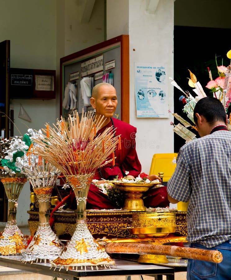 Wax Buddhist monks. editorial stock photo. Image of person - 33342348