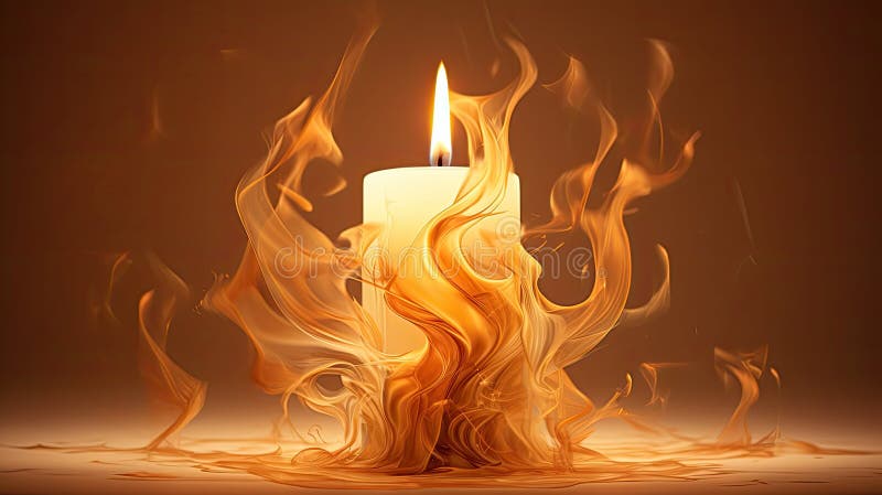Wax candle fire stock illustration. Illustration of heat - 306030424