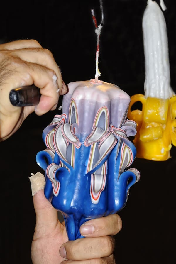 Wax Candle Multicolor Handmade Stock Image - Image of detail, business ...