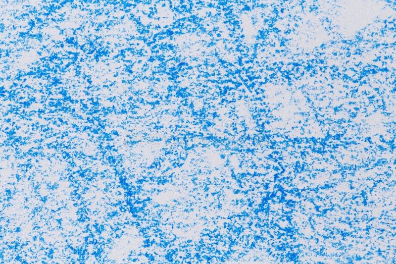 Wax Crayon Hand Drawing Blue Background Stock Photo - Image of ...