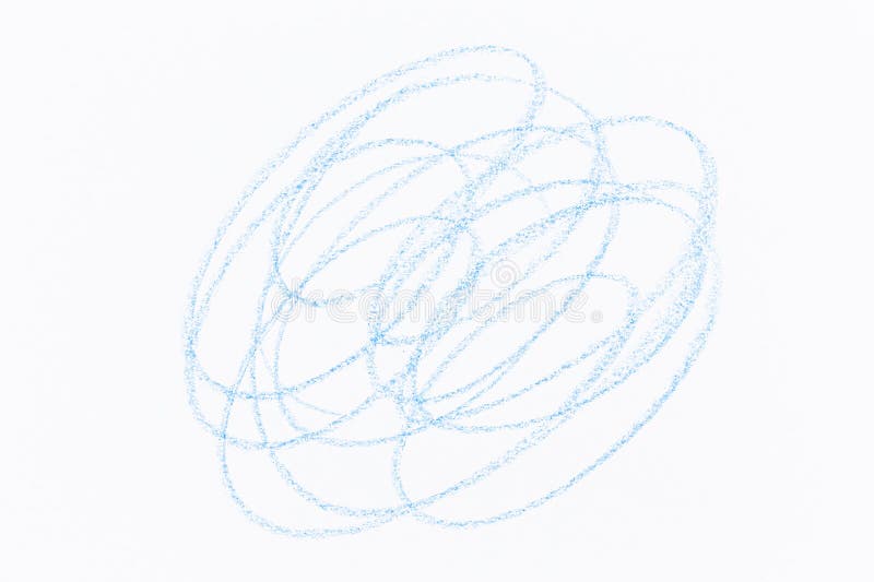 Wax Crayon Hand Drawing Blue Background Stock Image - Image of dirty ...