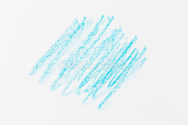 Wax Crayon Hand Drawing Blue Background Stock Image - Image of scrap ...